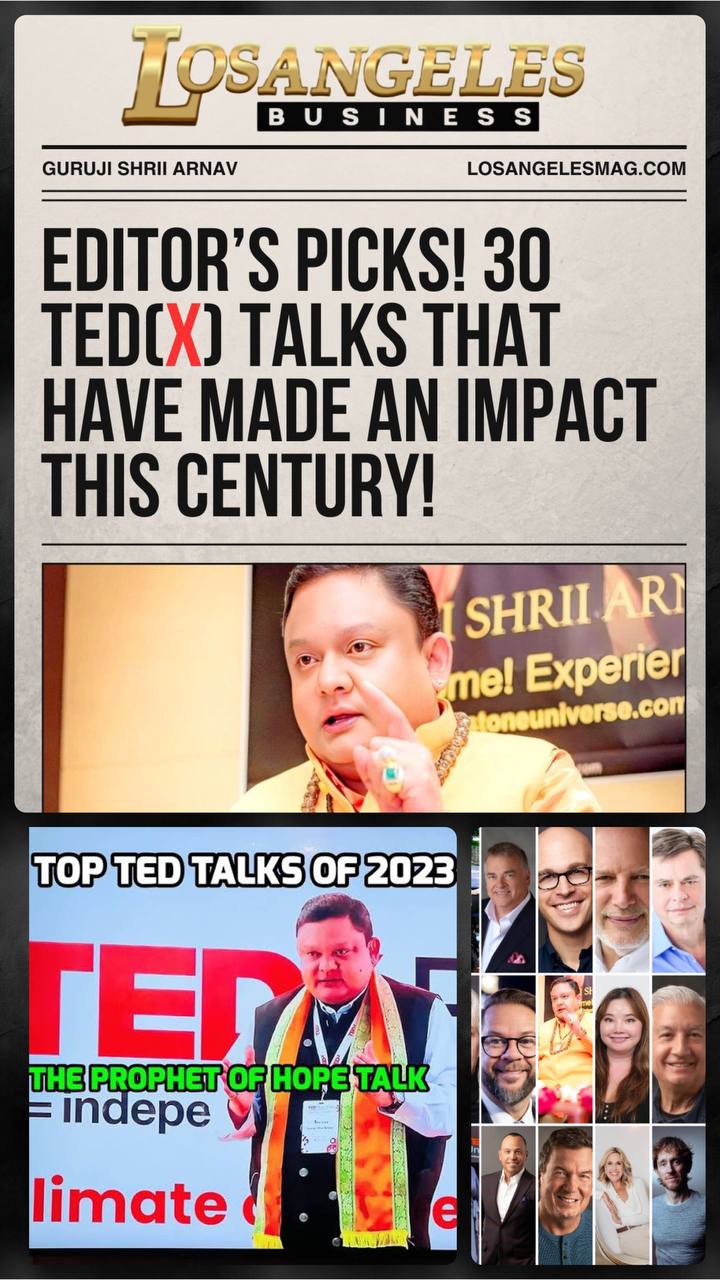 Guruji Shrii Arnav Makes History: Featured Among the Top 30 TEDx Talks ...